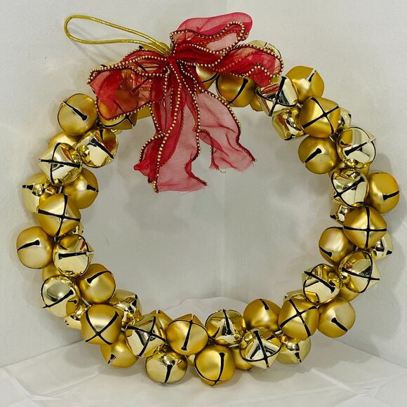 Pottery Barn | Holiday | Pottery Barn Brass Jingle Bells 6 Wreath ...